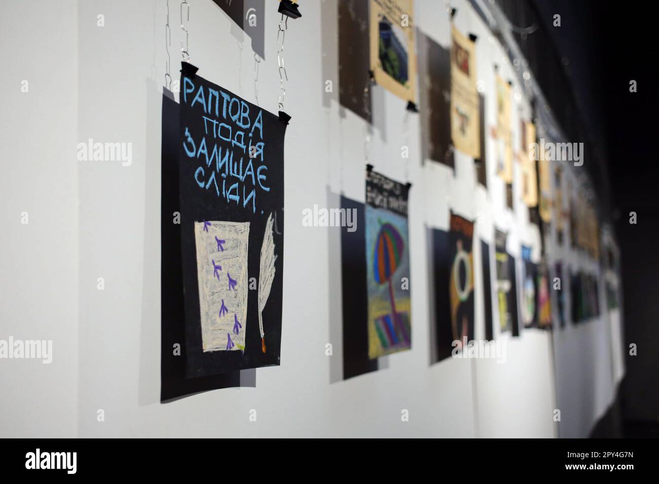 Odessa, Ukraine. 02nd May, 2023. Sergei Anufriev's artwork "A sudden ...