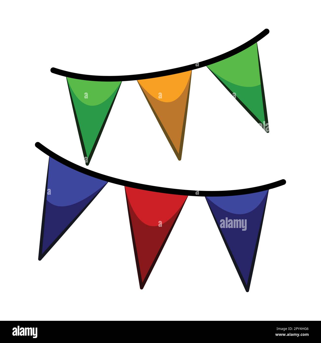 Triangular flag decor Stock Vector Images - Alamy