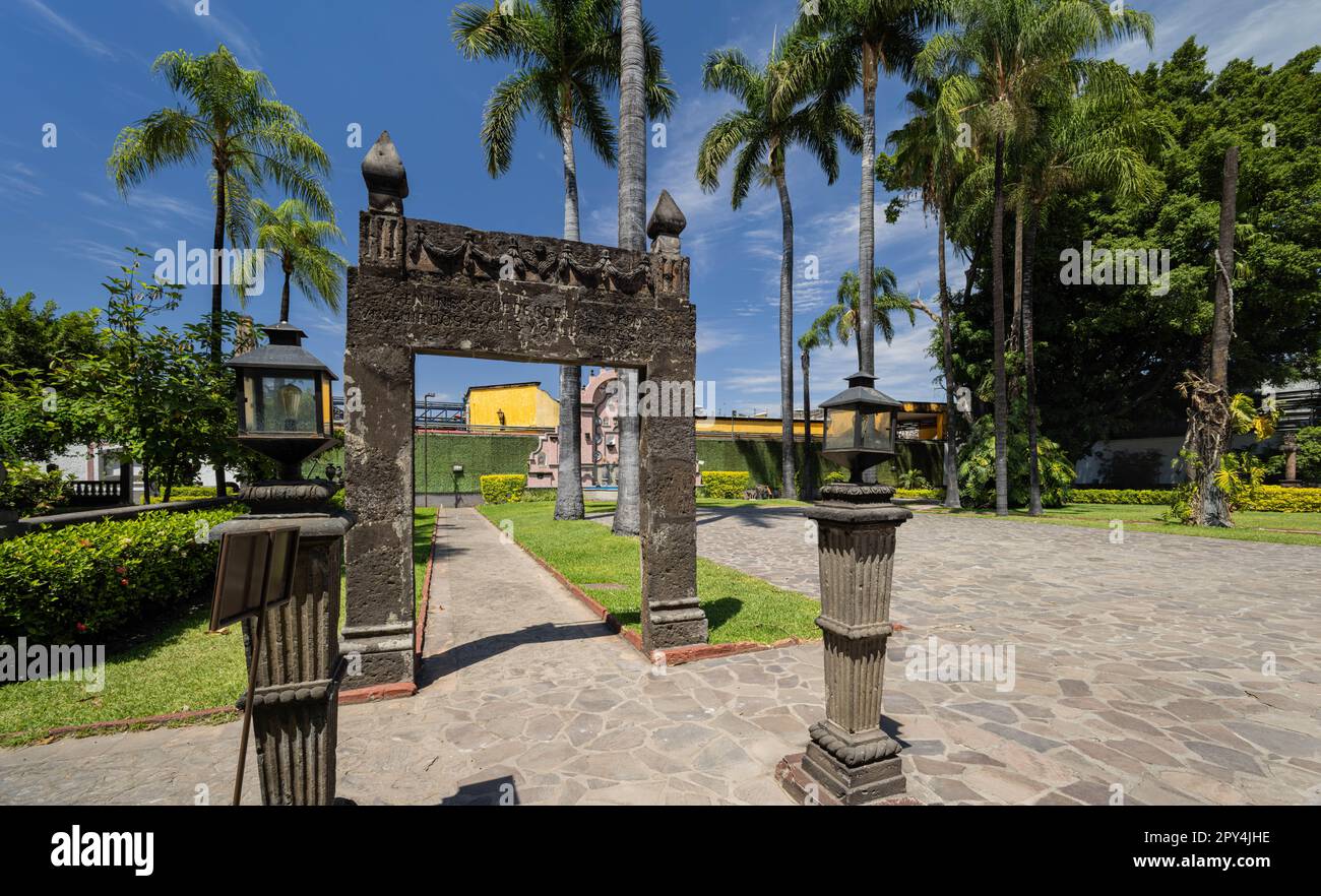 Sunny view of historical building in Casa Sauza at Mexico Stock Photo ...