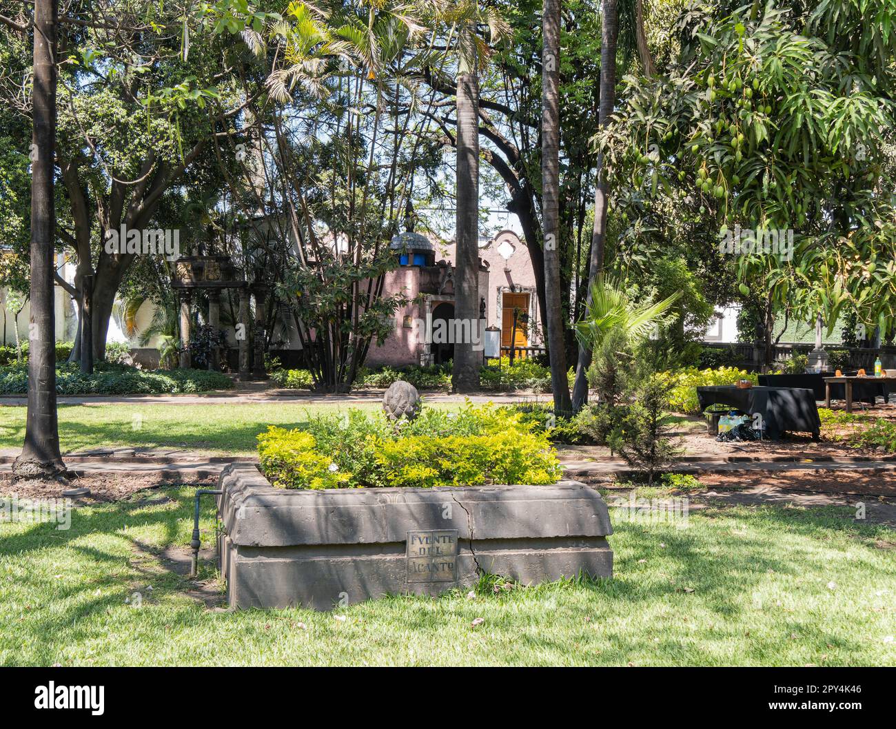 Sunny view of historical building in Casa Sauza at Mexico Stock Photo ...