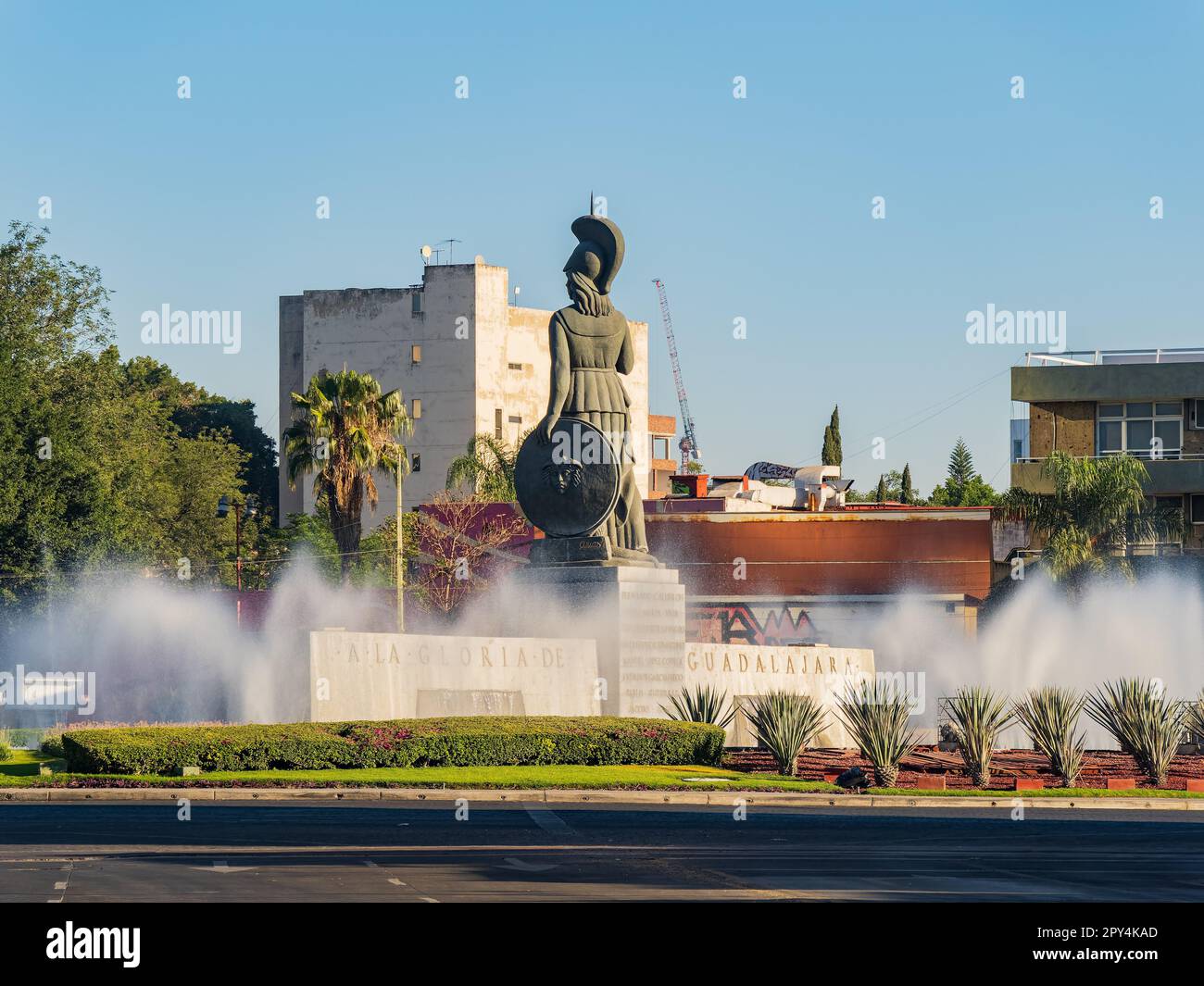 Sunny view of the Minerva Roundabout at Mexico Stock Photo - Alamy