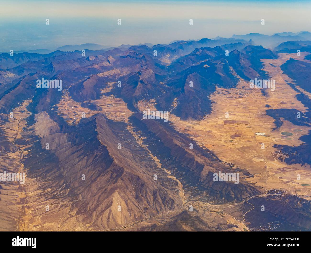 Aerial view of the Cumbres de Monterrey National Park at Mexico Stock ...