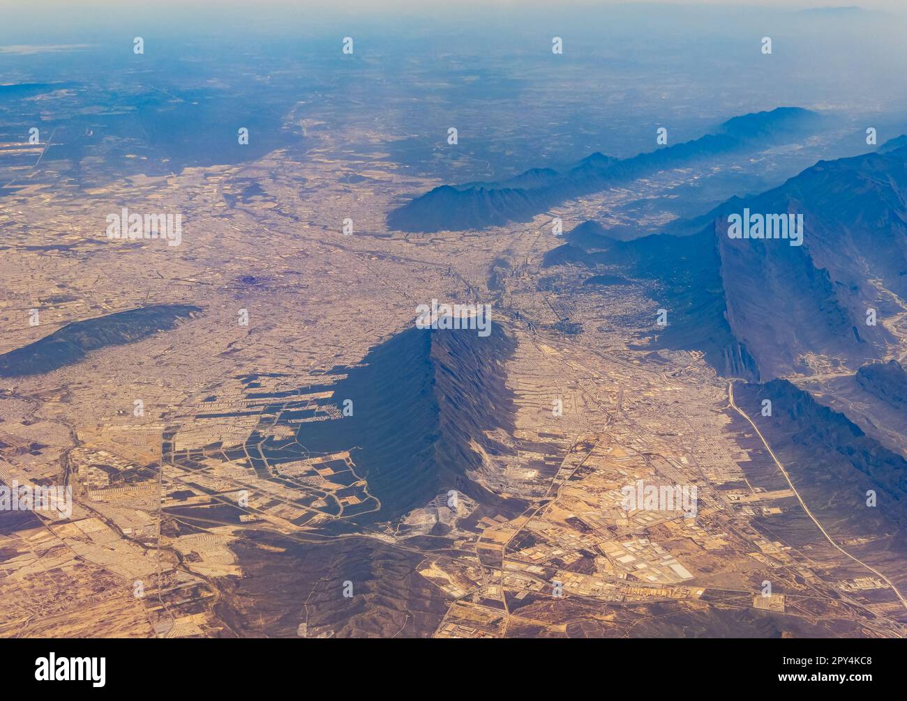 Aerial view of the Monterrey cityscape at Mexico Stock Photo - Alamy