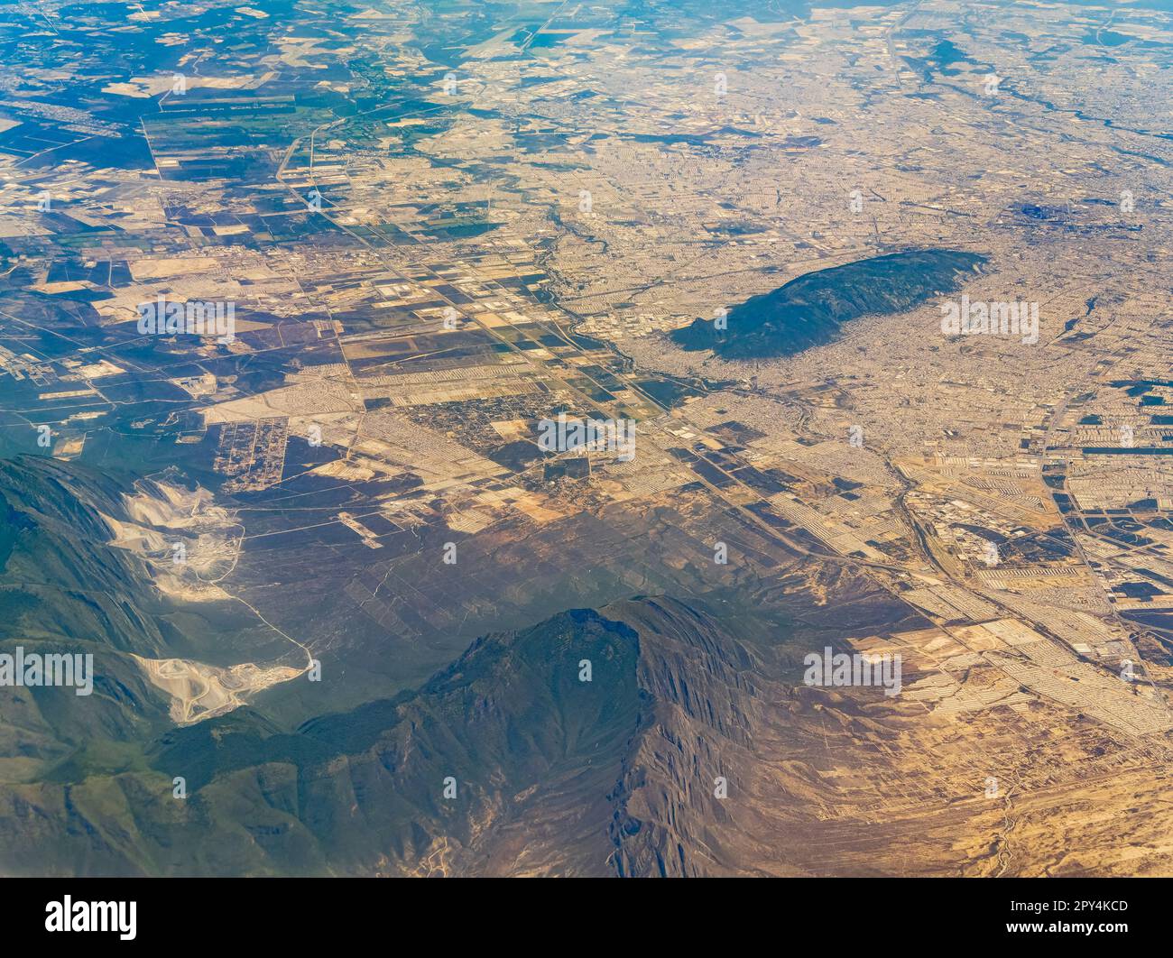 Aerial view of the Monterrey cityscape at Mexico Stock Photo - Alamy