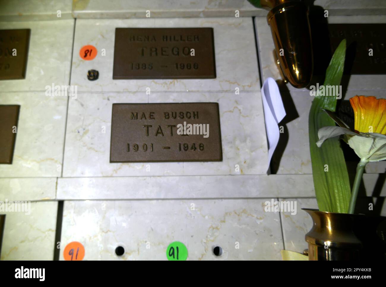 Los Angeles, California, USA 2nd May 2023 Actress Mae Busch Niche/Grave ...