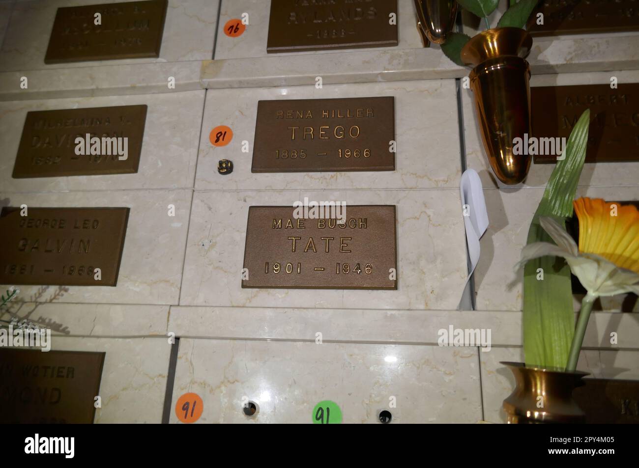 Los Angeles, California, USA 2nd May 2023 Actress Mae Busch Niche/Grave ...