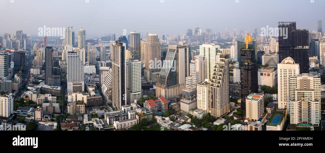 Aerial view of Asoke district in Bangkok, Thailand Stock Photo - Alamy