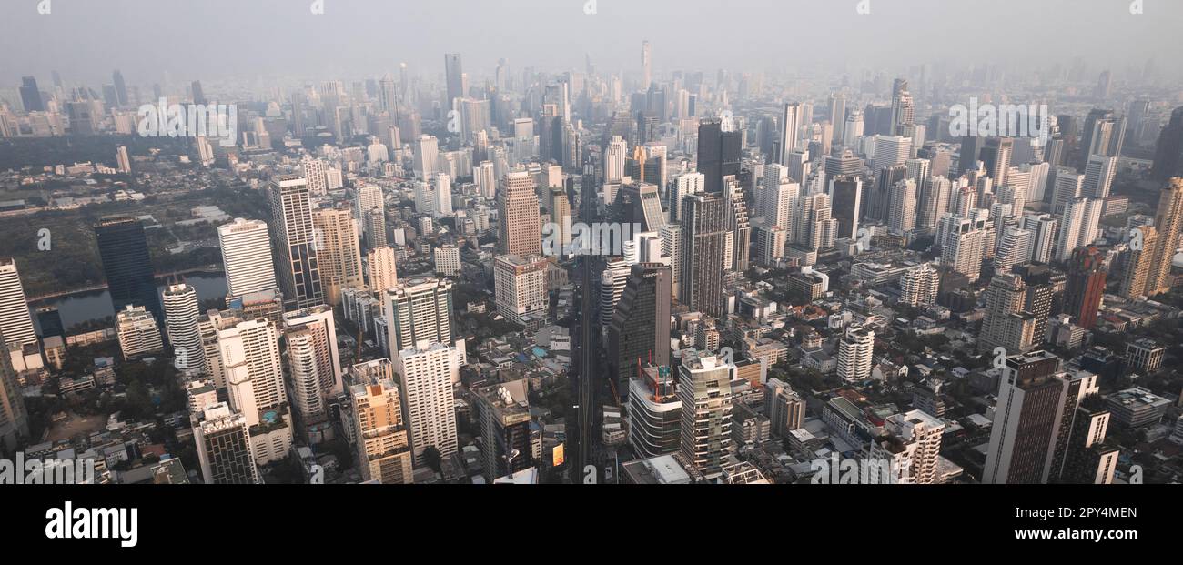 Aerial view of Watthana district in Bangkok, Thailand Stock Photo - Alamy