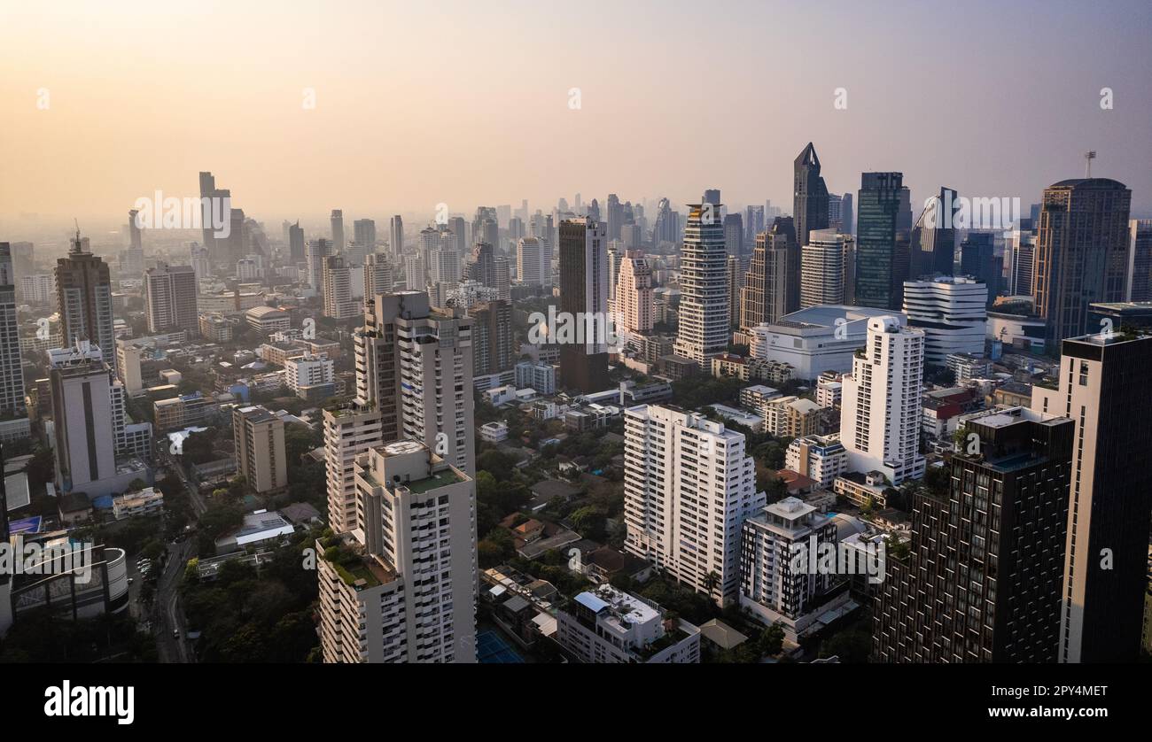 Aerial view of Watthana district in Bangkok, Thailand Stock Photo - Alamy