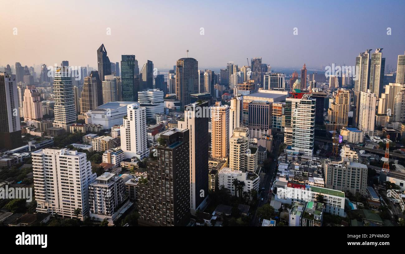 Aerial view of Watthana district in Bangkok, Thailand Stock Photo - Alamy