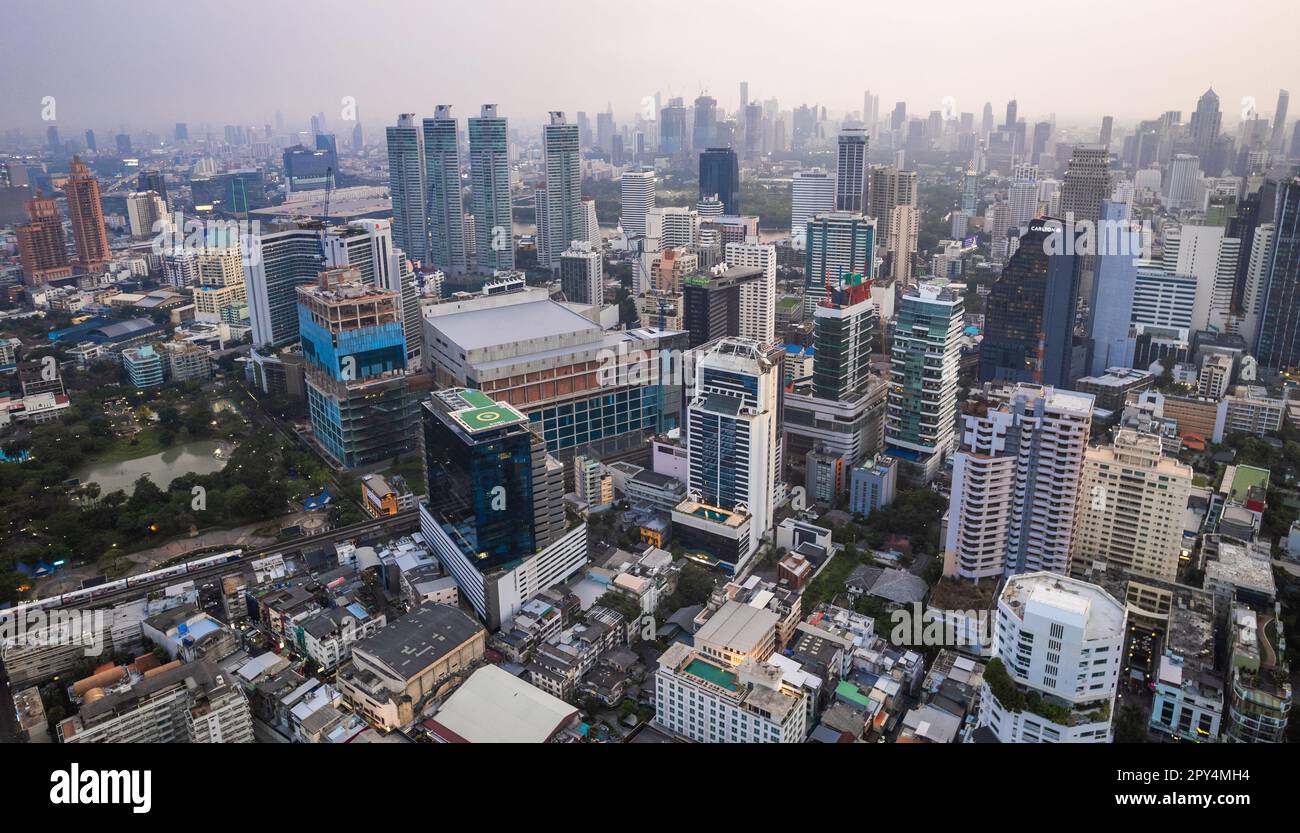 Aerial view of Watthana district in Bangkok, Thailand Stock Photo - Alamy