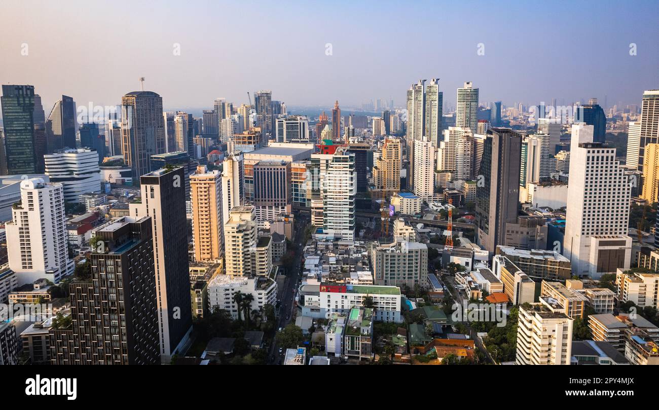 Aerial view of Watthana district in Bangkok, Thailand Stock Photo - Alamy