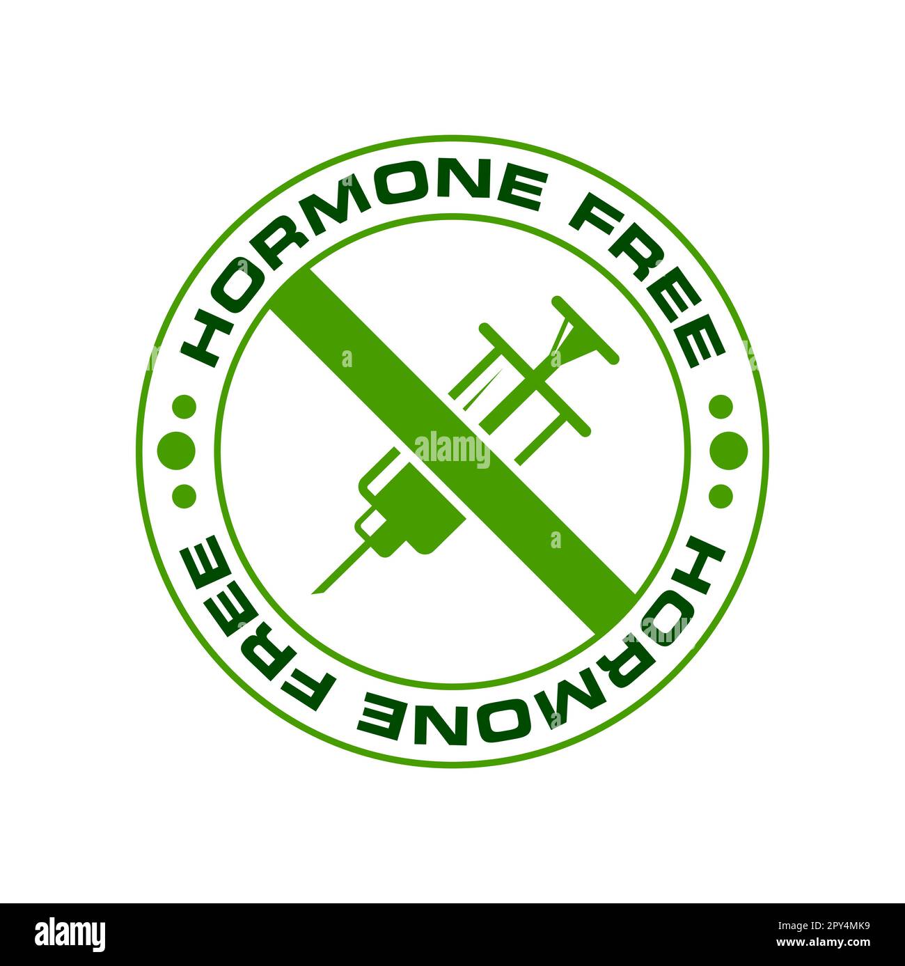 Hormone free icon, organic food without or non added steroids vector ...