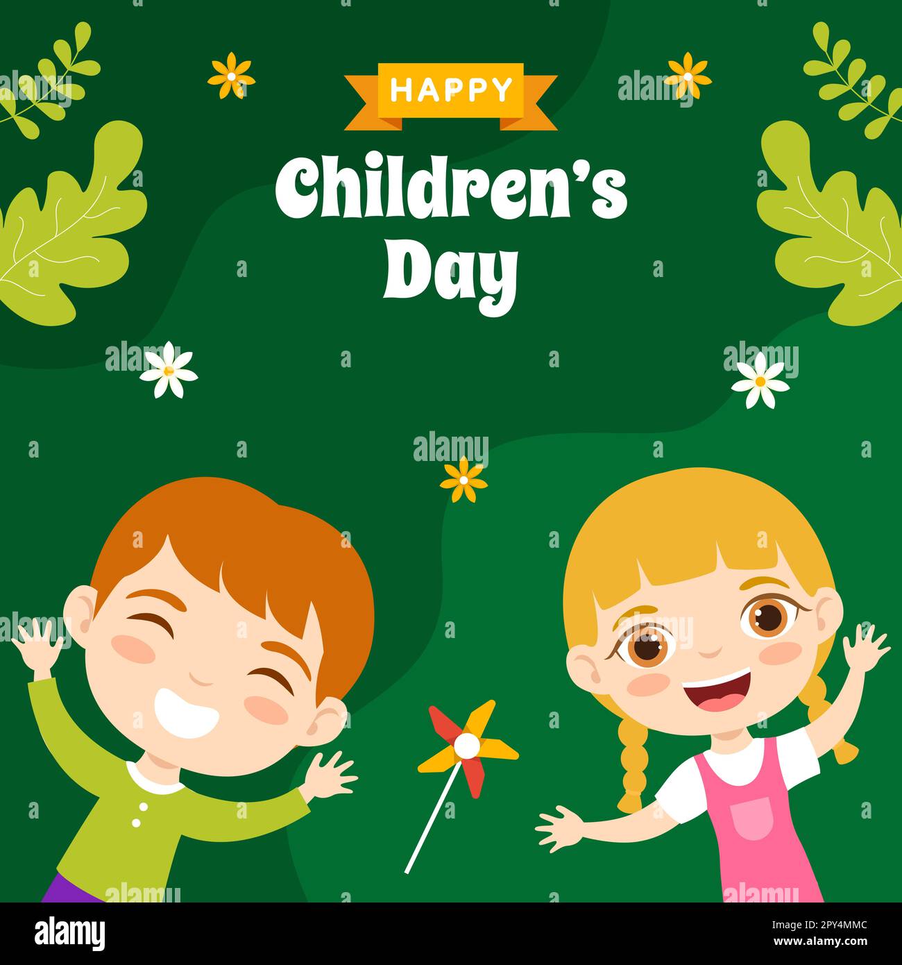 Happy Children Day Social Media Background Illustration Cartoon Hand ...