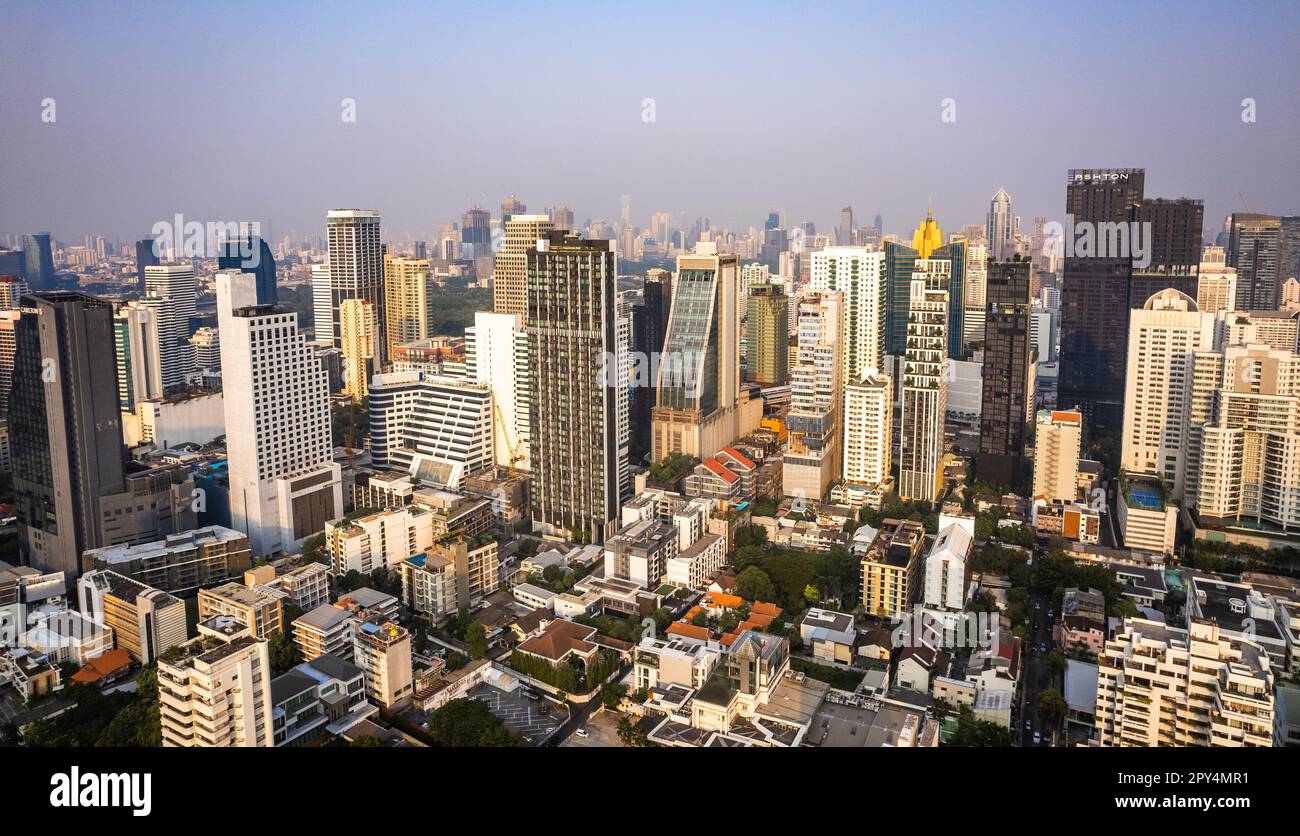 Aerial view of Watthana district in Bangkok, Thailand Stock Photo - Alamy