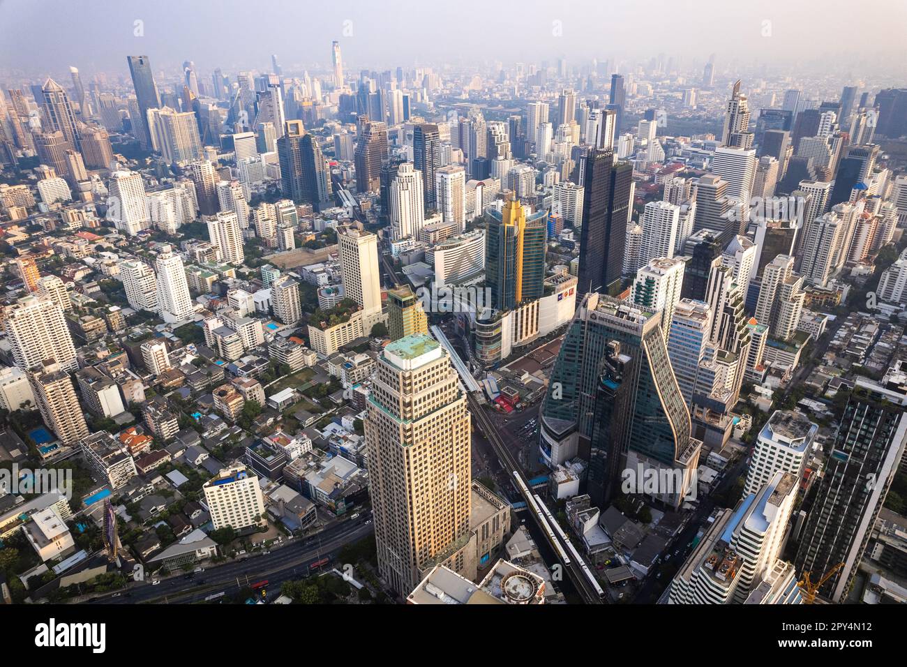 Aerial view asoke intersection sky hi-res stock photography and images ...