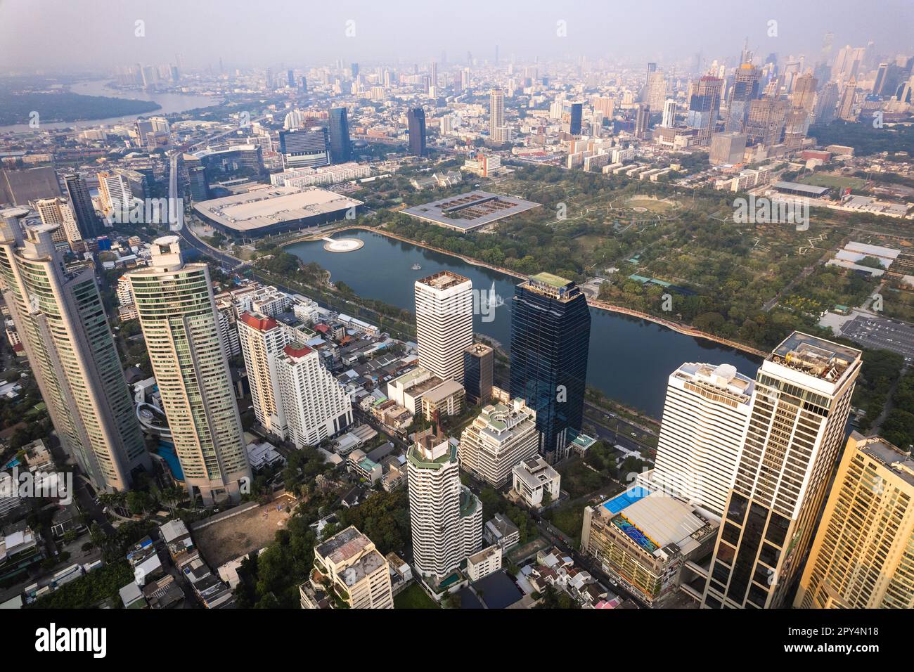 Aerial view of Watthana district in Bangkok, Thailand Stock Photo - Alamy
