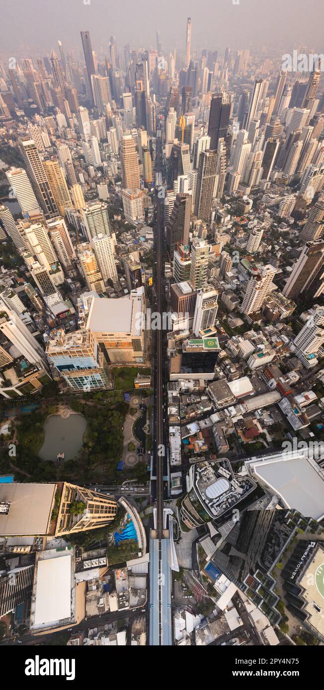 Aerial view asoke intersection sky hi-res stock photography and images ...