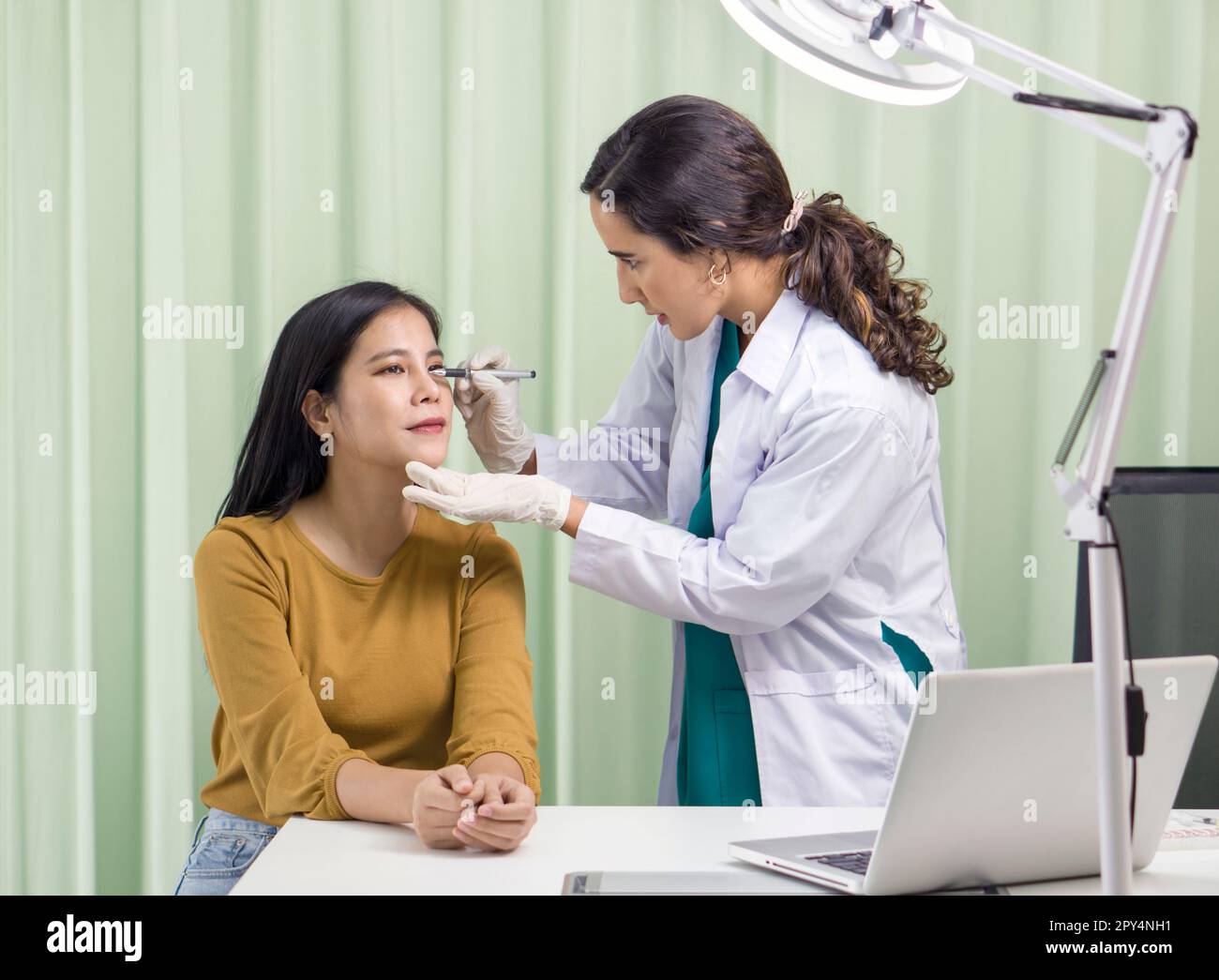 Atmosphere at cosmetic surgery department in hospital clinic. Doctor ...