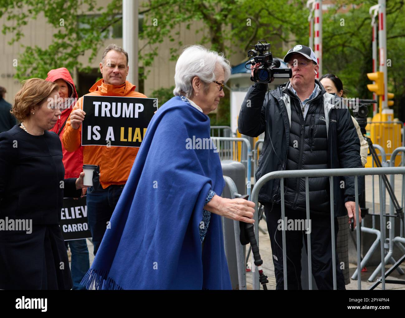 New York, New York, USA. 2nd May, 2023. Jessica Leeds arrives at ...