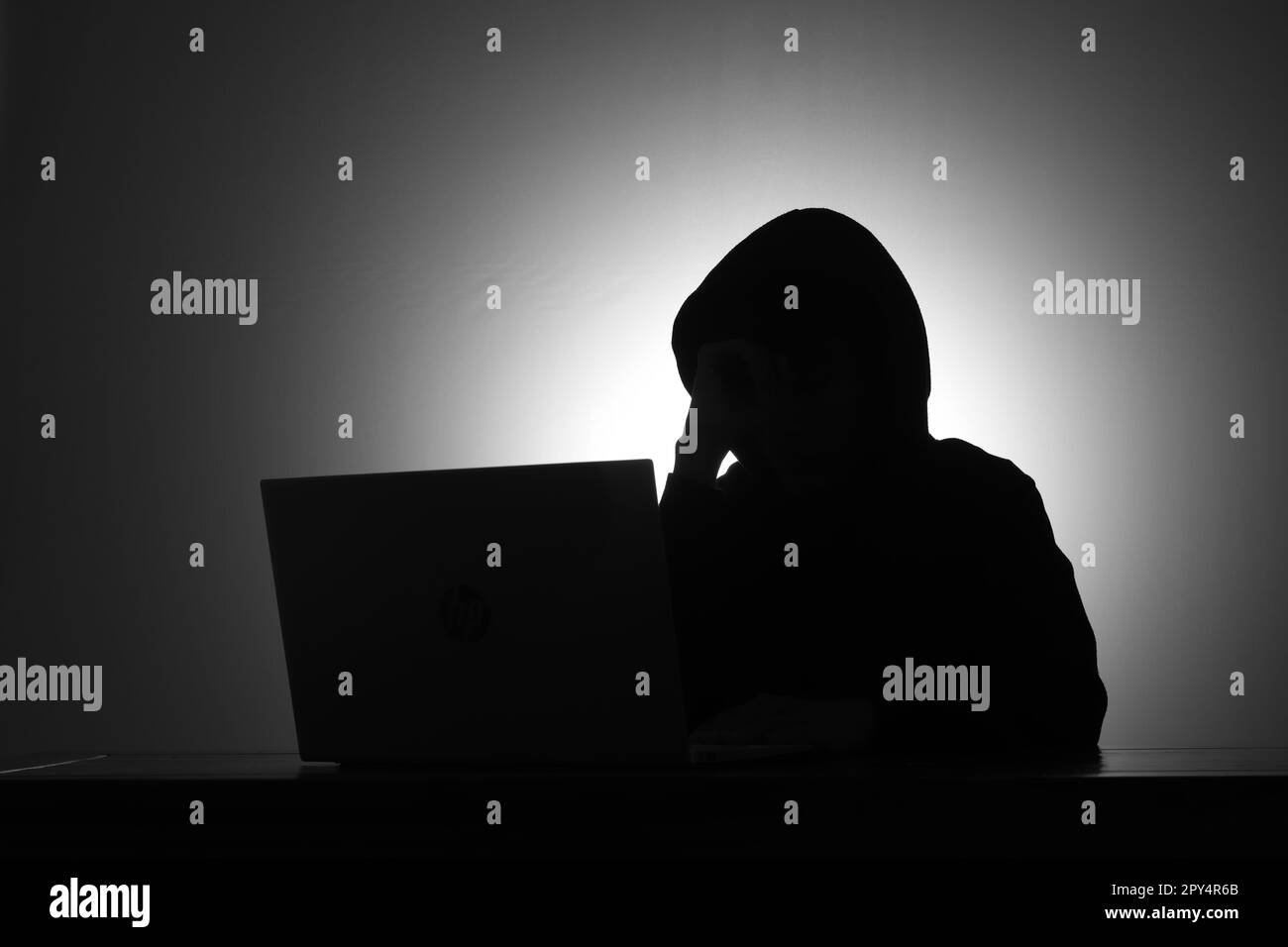 Hacker criminal dark web code Black and White Stock Photos & Images - Alamy