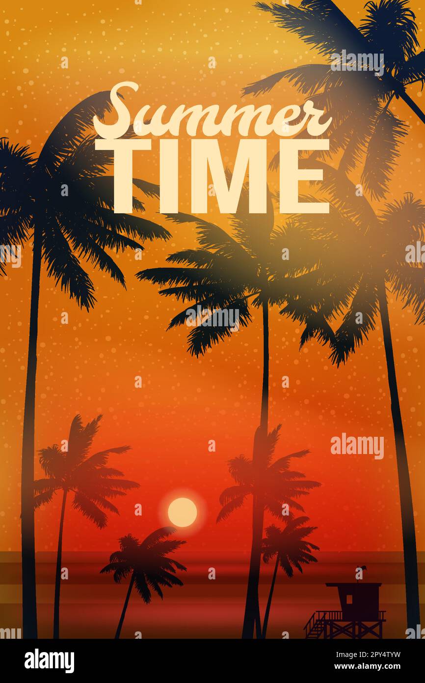 Sunset fiji Stock Vector Images - Alamy