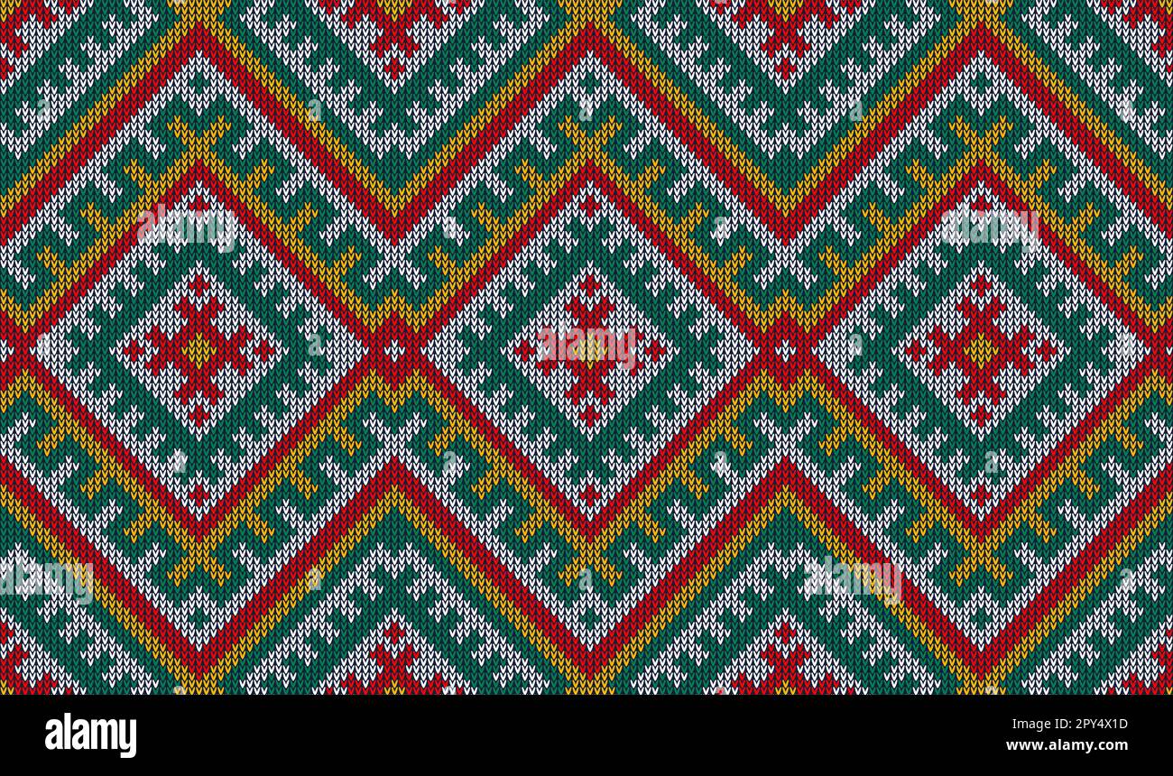 Seamless knitting zigzag pattern hi-res stock photography and images ...