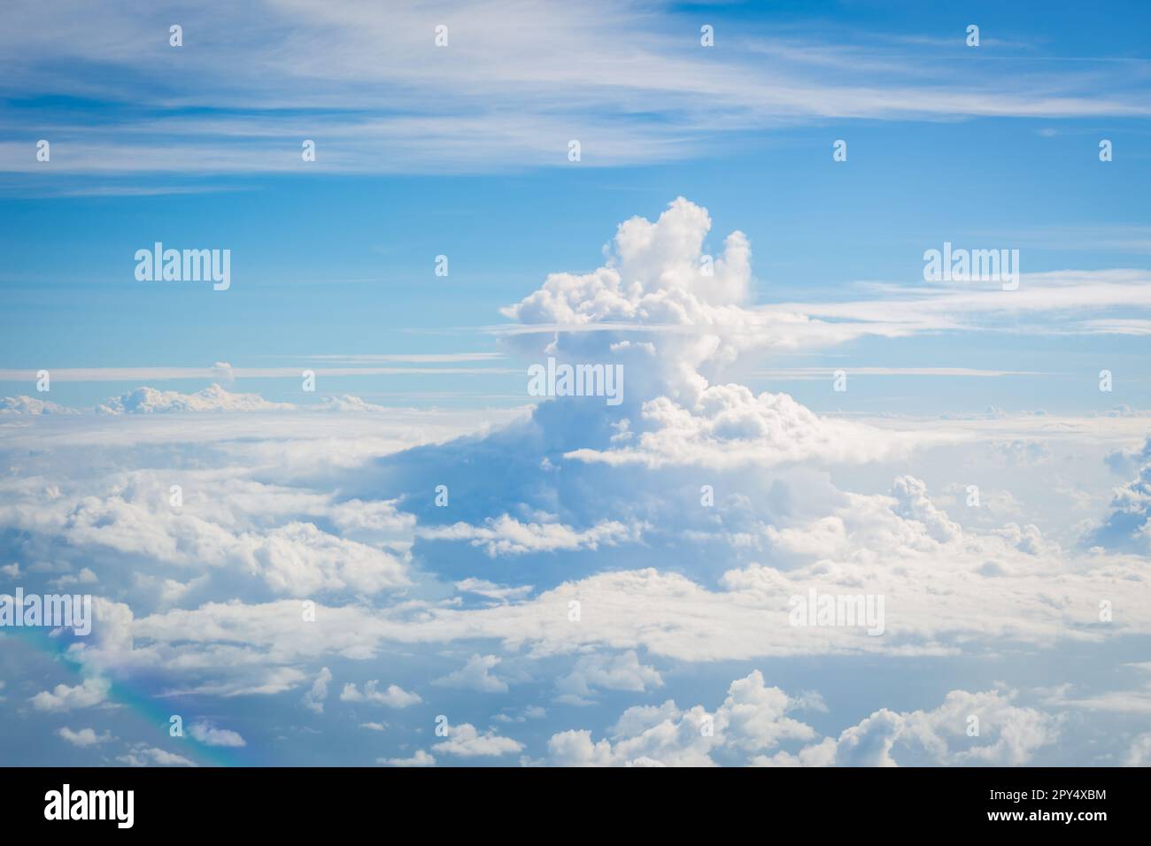Blue sky with clouds background Stock Photo - Alamy