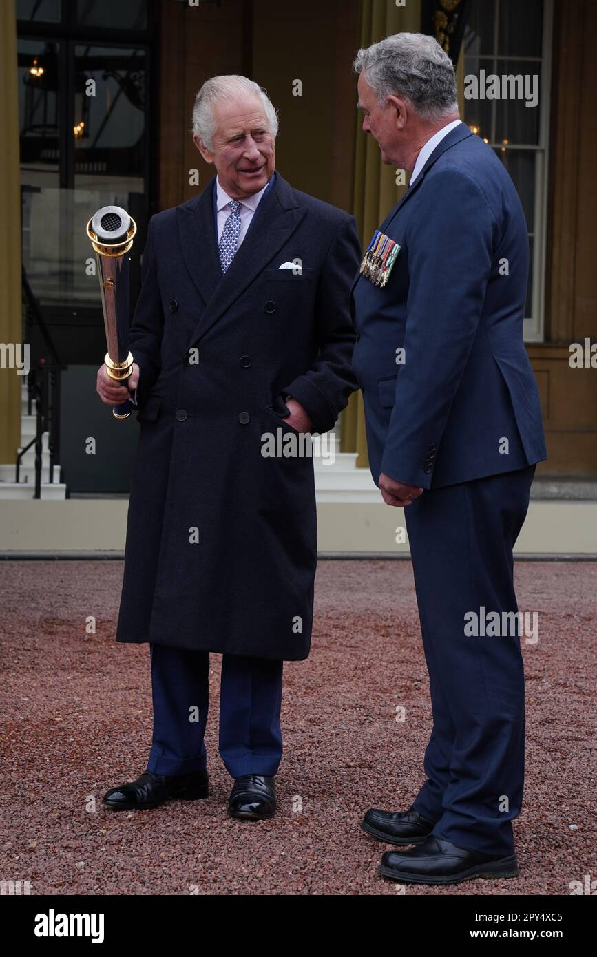 File photo dated 28/04/2023 of King Charles III (left) attending the ...