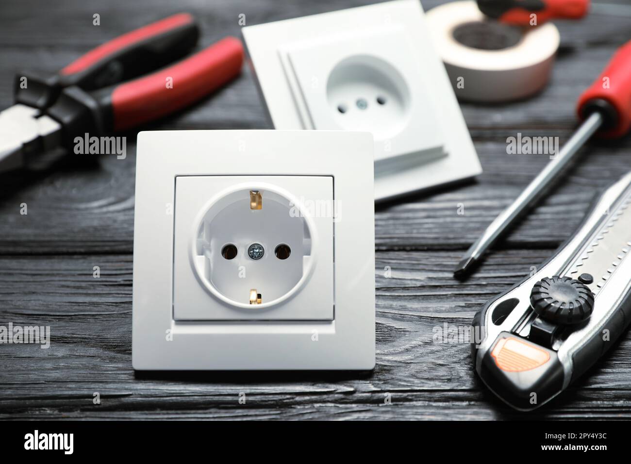 Power sockets electricians tools hi-res stock photography and images ...
