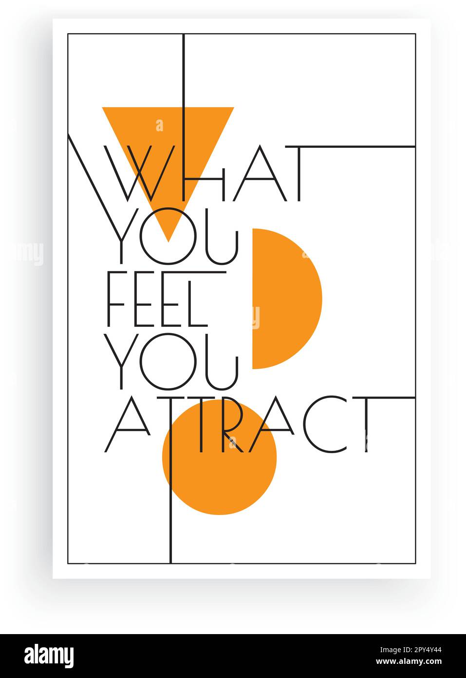 What you feel you attract, vector. Wording design, lettering ...