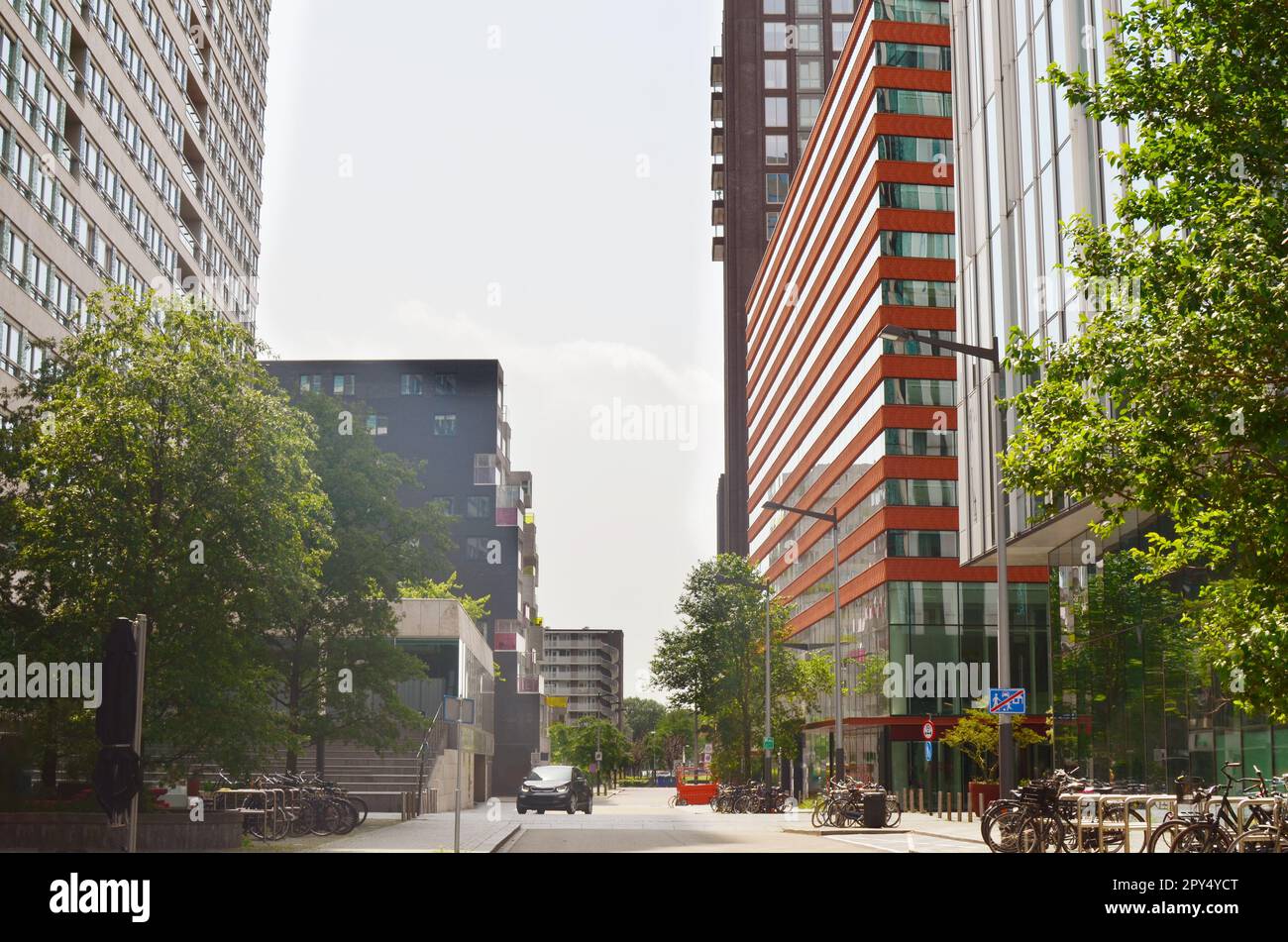 City street with beautiful modern urban architecture Stock Photo - Alamy
