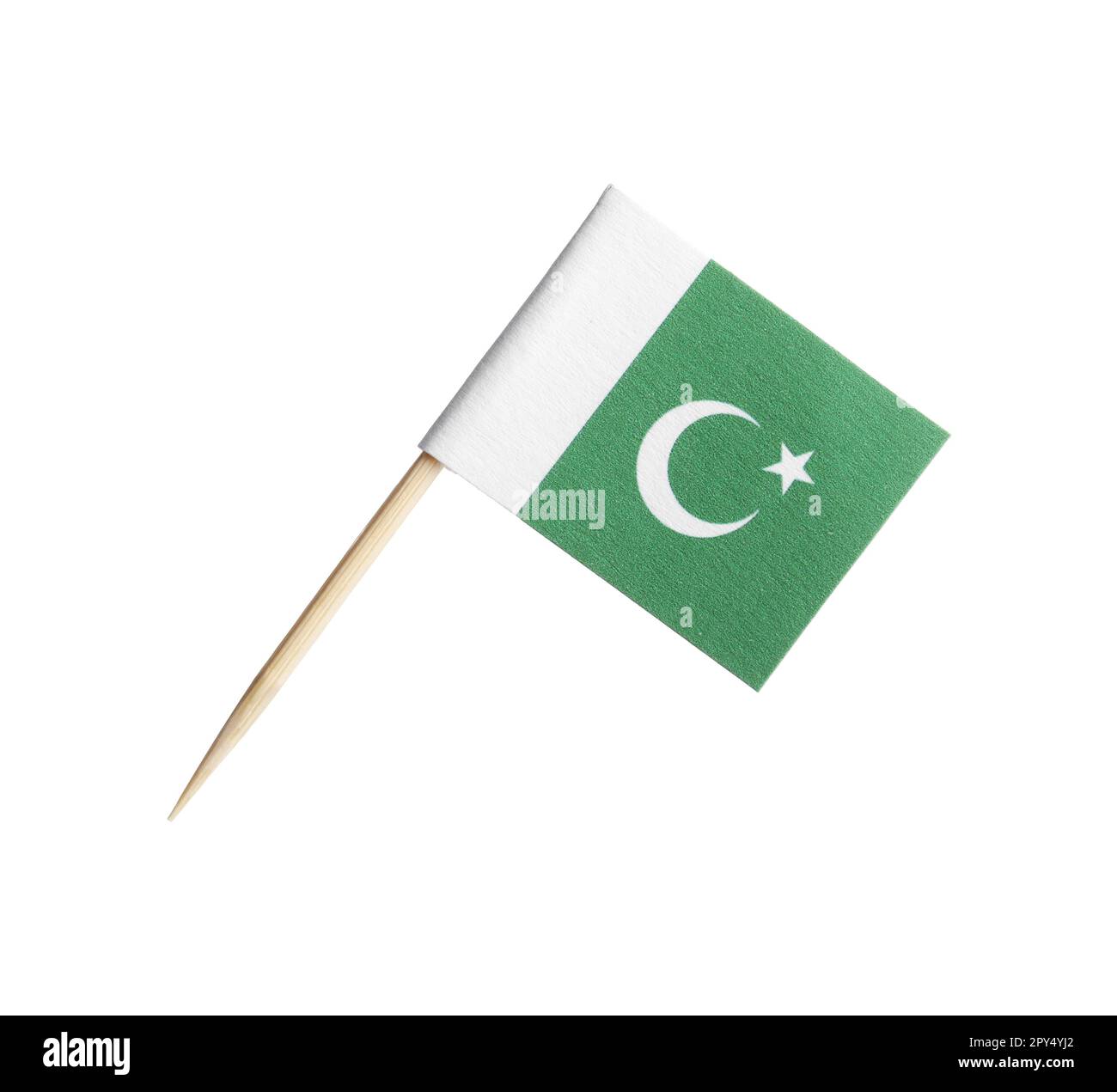 Small paper flag of Pakistan isolated on white Stock Photo - Alamy