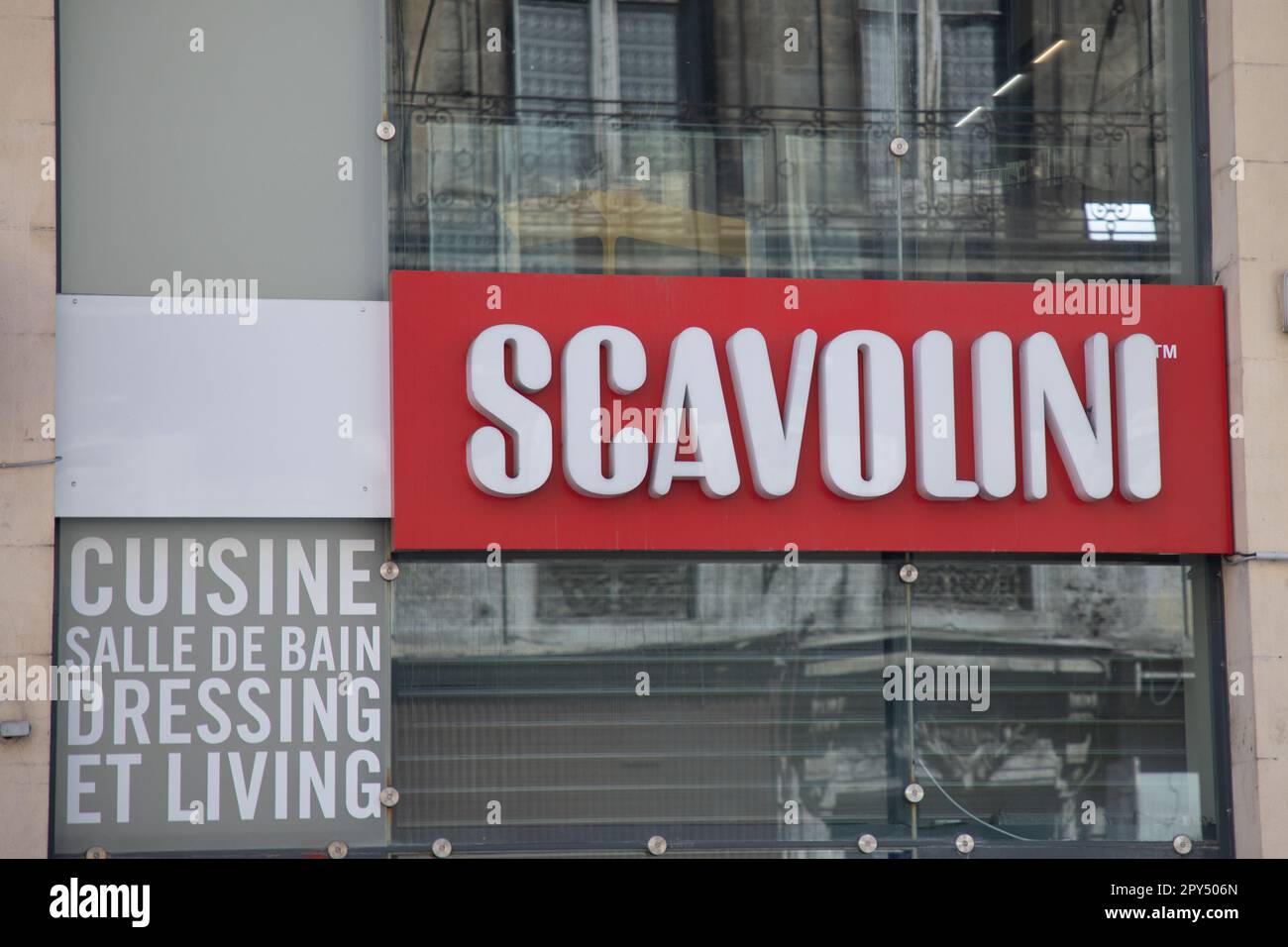 Bordeaux , Aquitaine France - 04 17 2023 : Scavolini text logo and sign ...