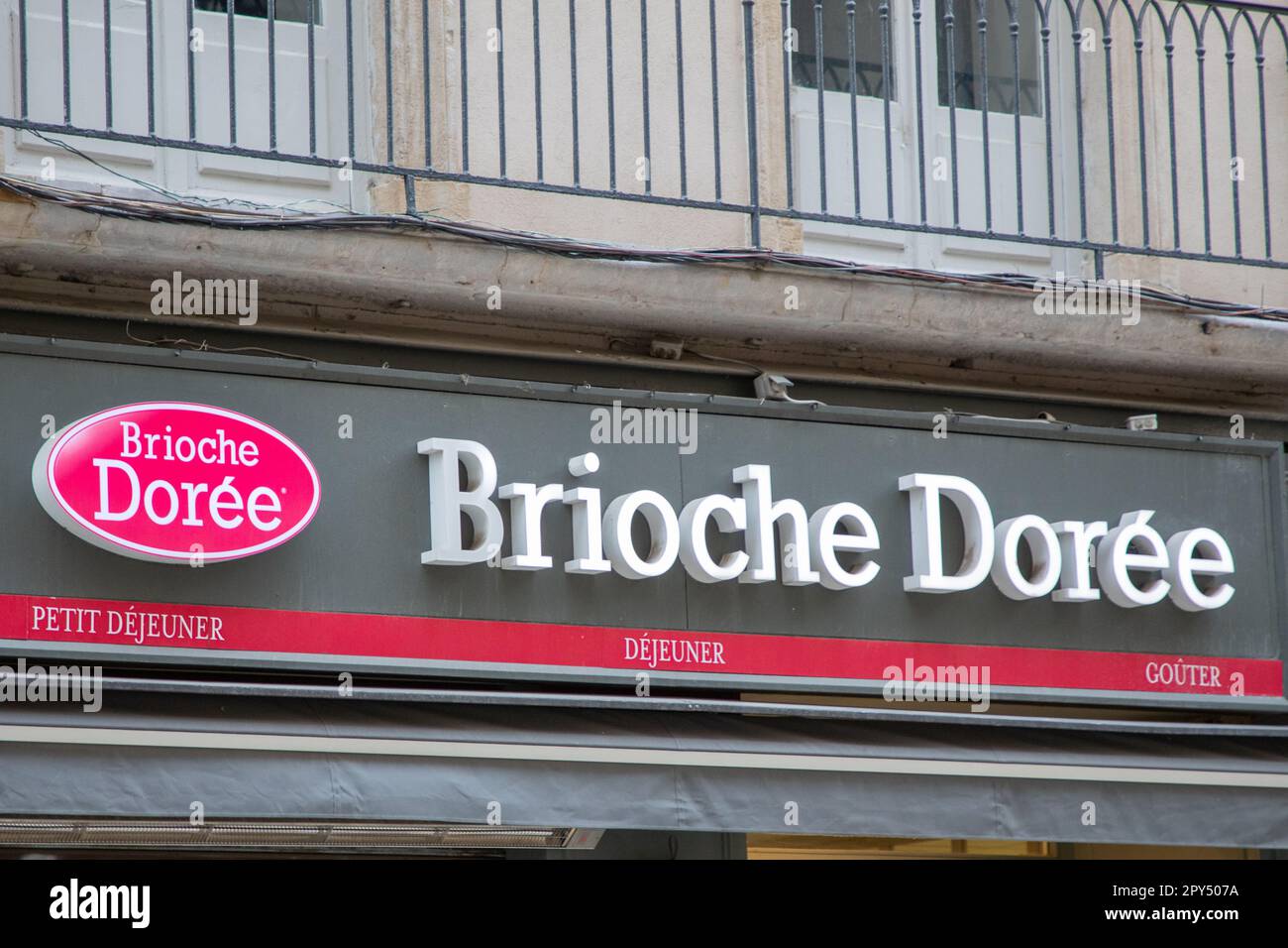 lyon , Aura France - 04 20 2023 : Brioche Doree signboard logo brand ...