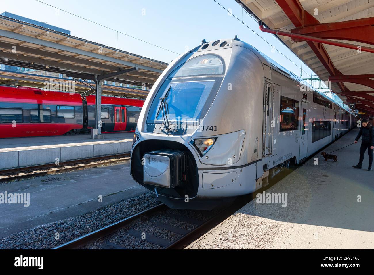 Gothenburg, Sweden - March 12 2022: SJ X40 train arriving Gothenburg ...