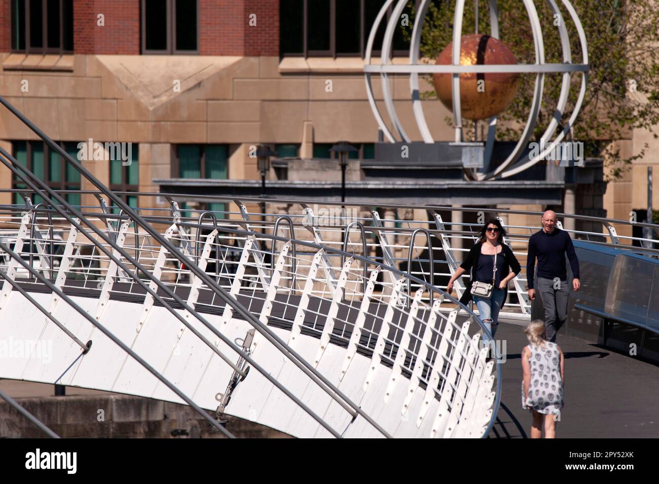 The Swirl Pavilion and Millenium bridge - Newcastle Gateshead quayside ...