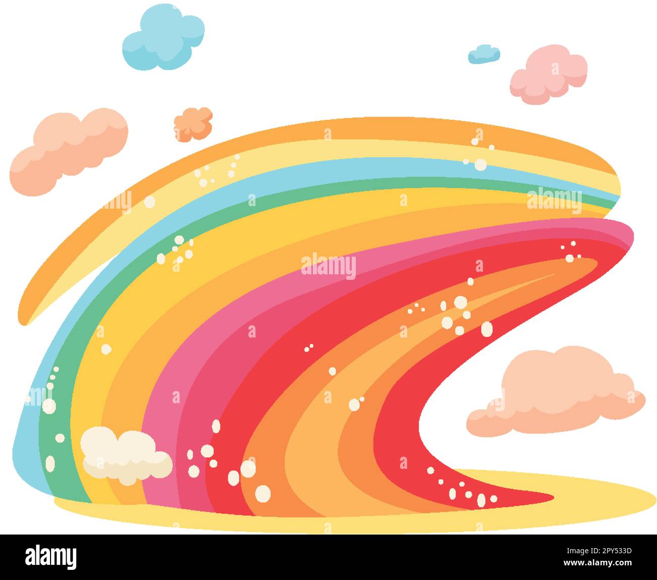 Simple cute rainbow cartoon illustration Stock Vector Image & Art - Alamy