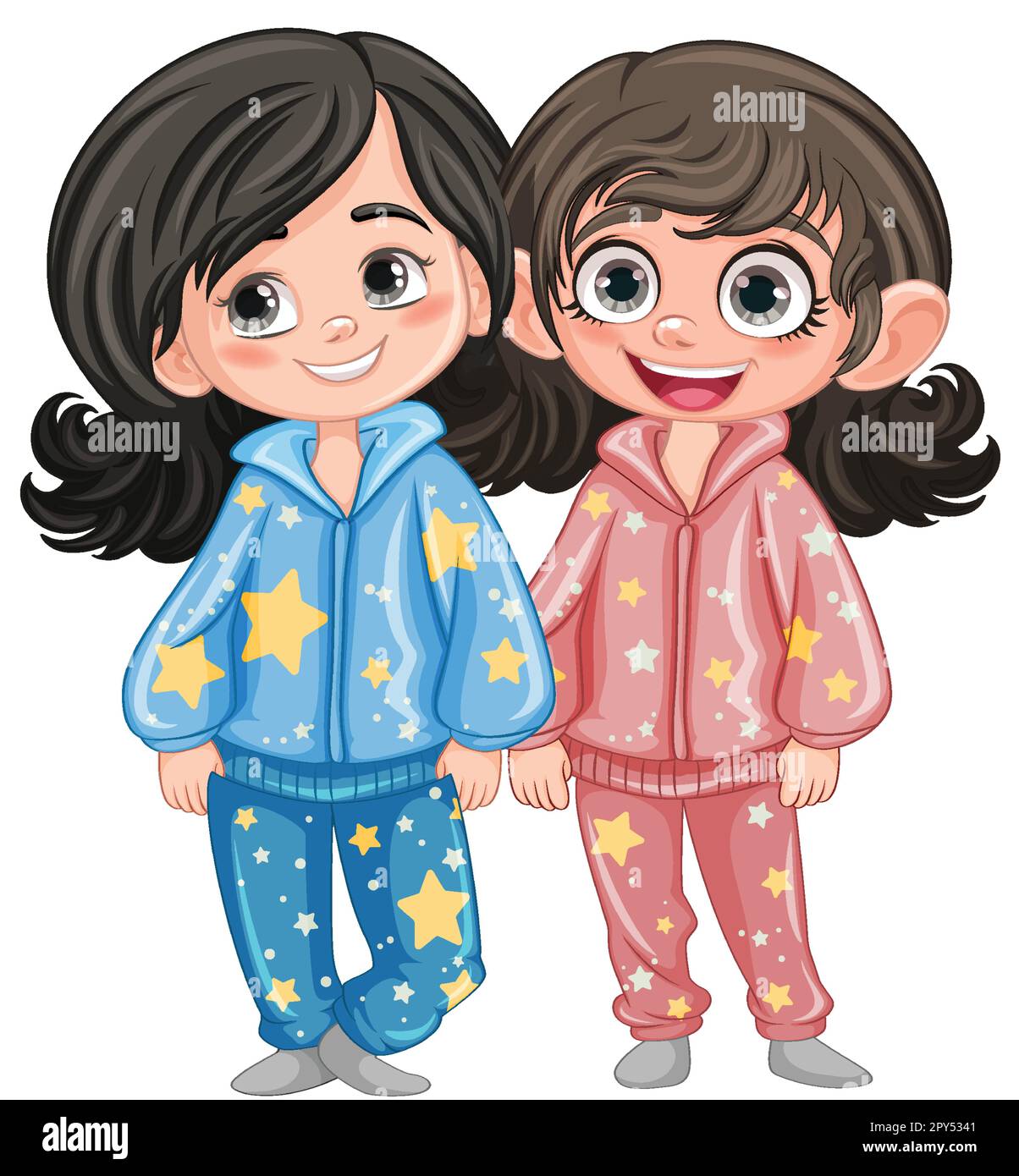 Cute cartoon character in pajamas illustration Stock Vector Image & Art ...