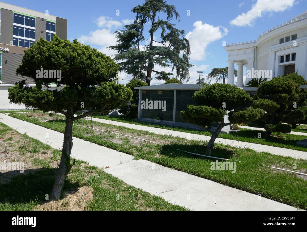 Los Angeles, California, USA 2nd May 2023 Pines Garden at Chapel of the ...