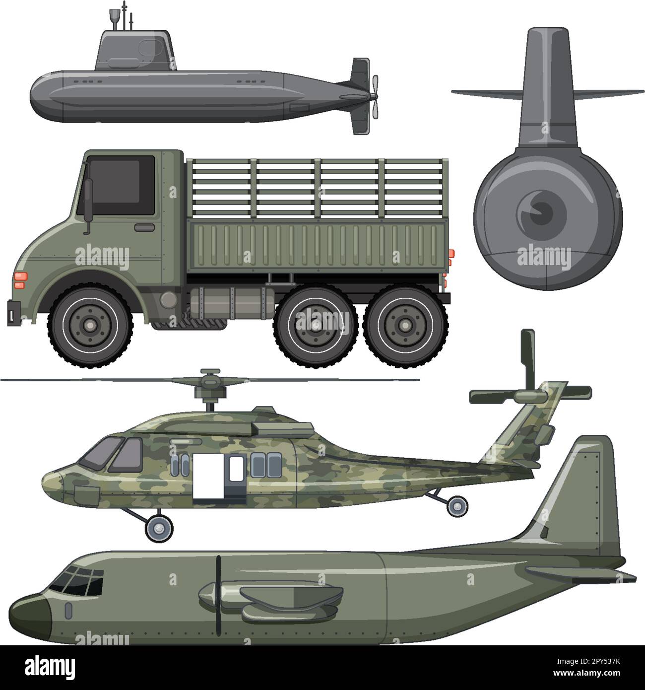 Set of military vehicles illustration Stock Vector Image & Art - Alamy