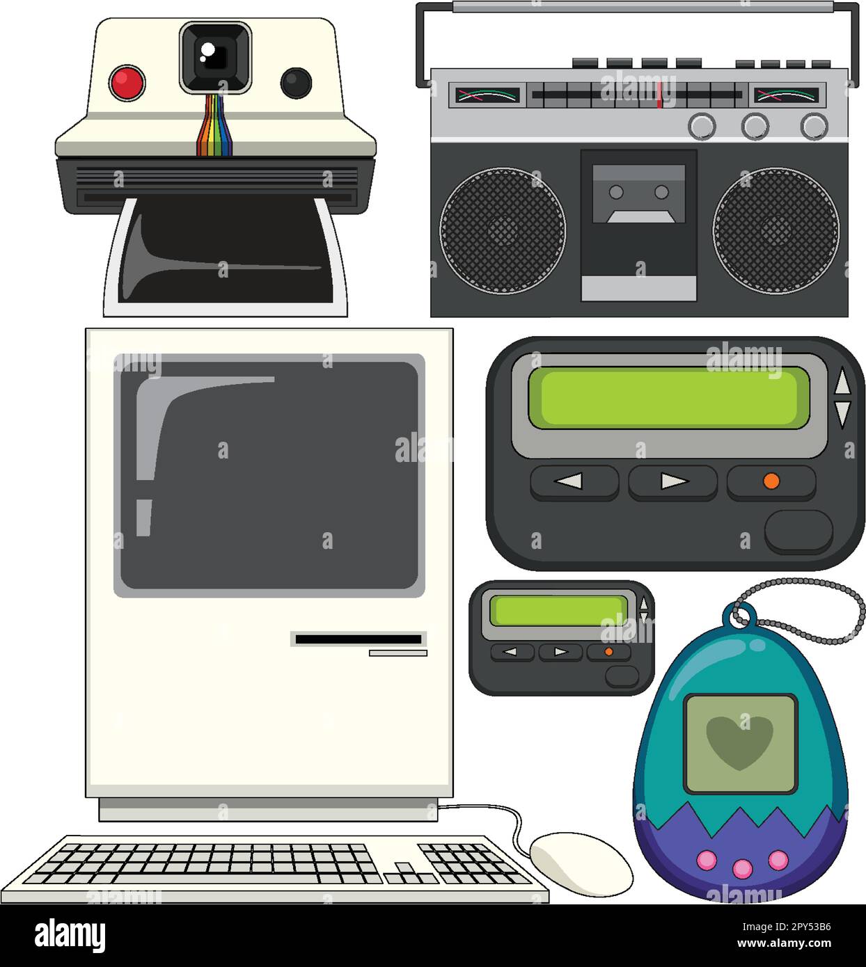 Set of retro object illustration Stock Vector Image & Art - Alamy