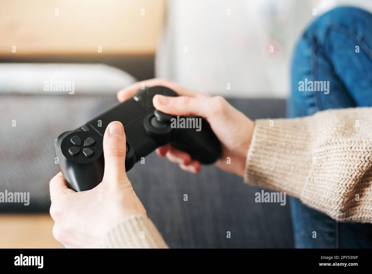 Girl games controller hi-res stock photography and images - Alamy