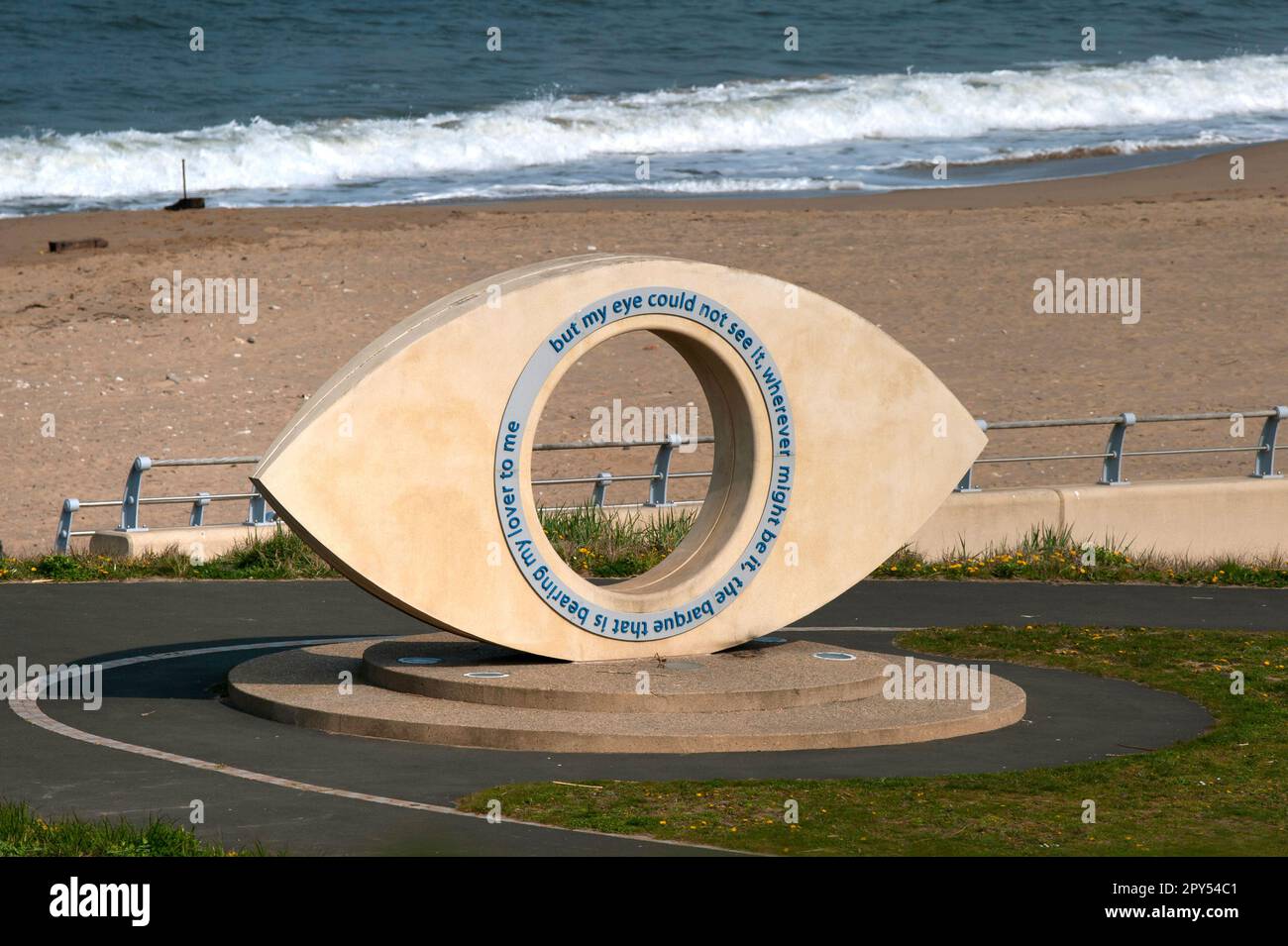 'The Eye' by sculptor Stephen Broadbent, Littlehaven promenade,South ...