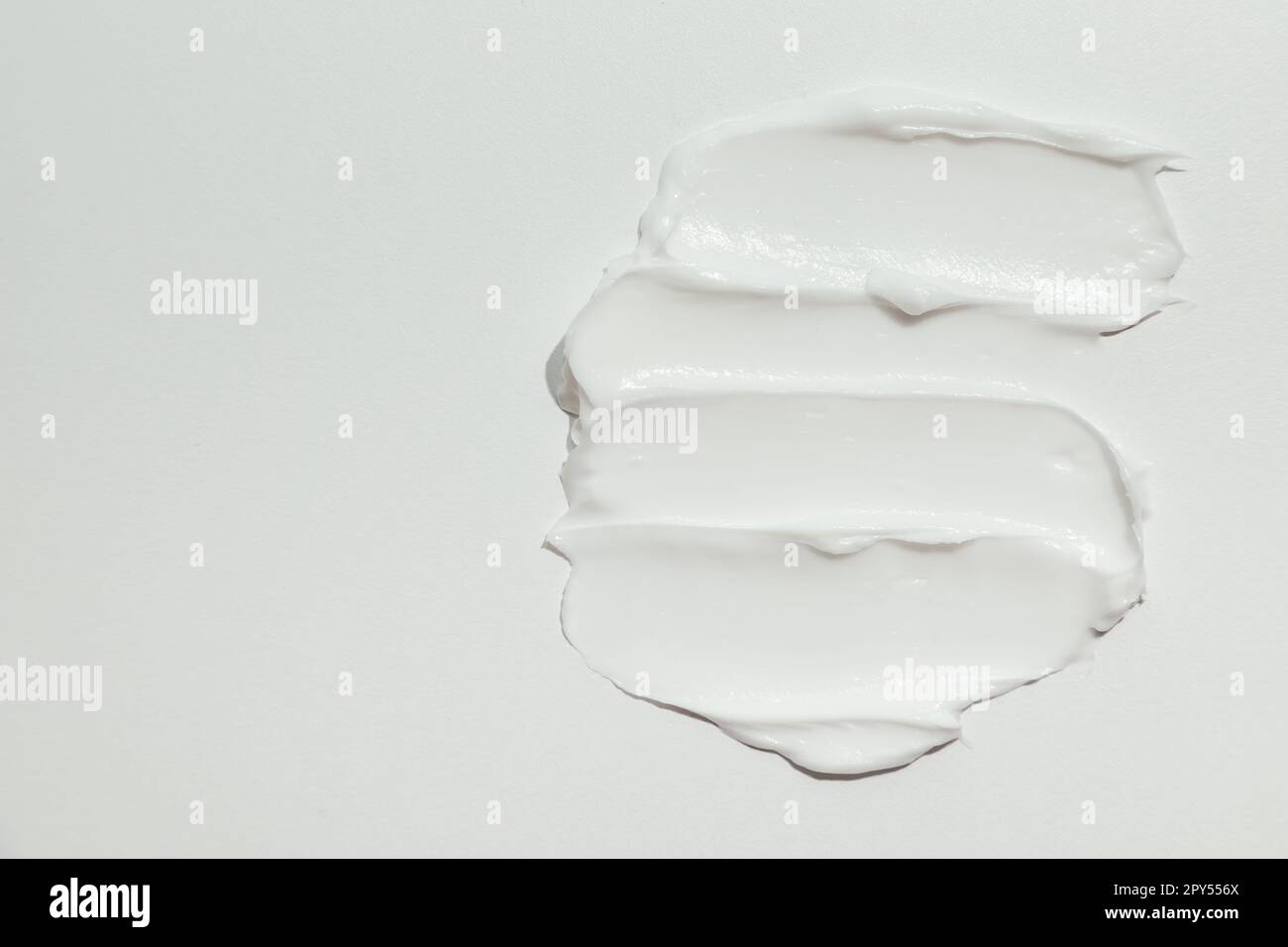 White Cosmetic Cream Smear Sample on White Background Stock Photo - Alamy