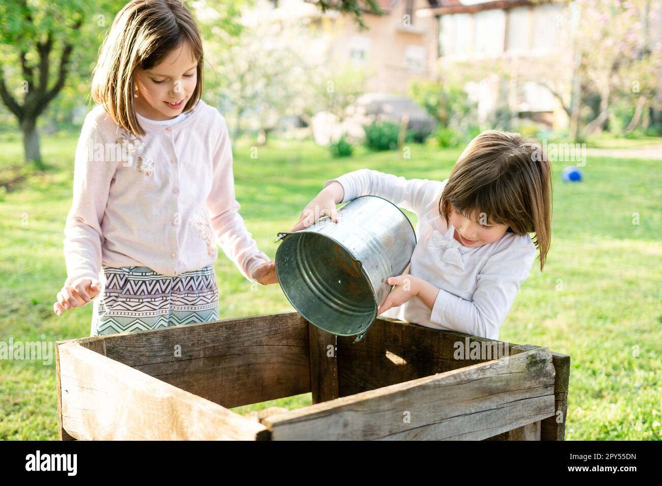 Child food scraps bin hi-res stock photography and images - Alamy