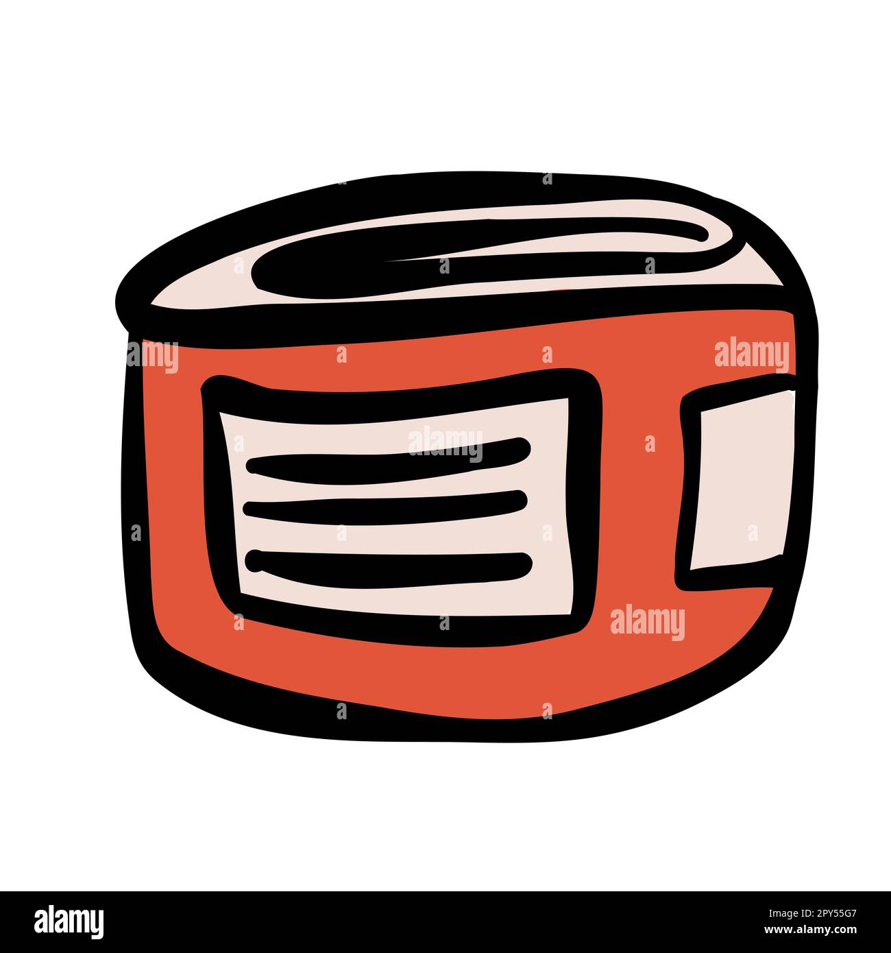 Punching bag for training power punch. Vector illustration. bandages ...