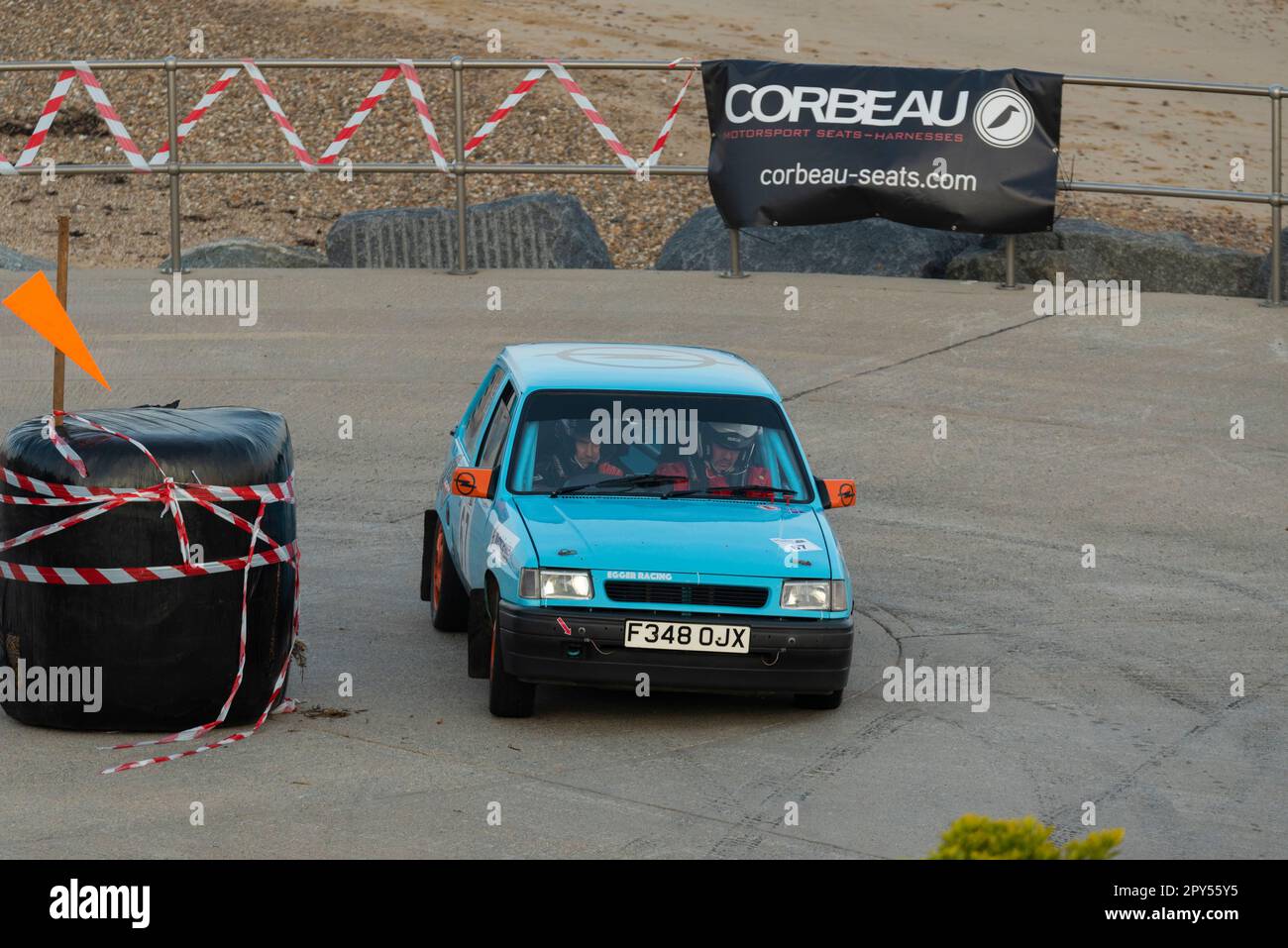 Andrew Egger racing an old Vauxhall Nova competing in the Corbeau Seats ...