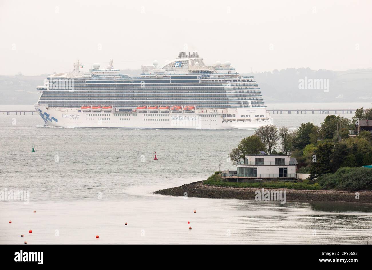 Crosshaven, Cork, Ireland. 03rd May, 2023. On a hazy morning the cruise ...