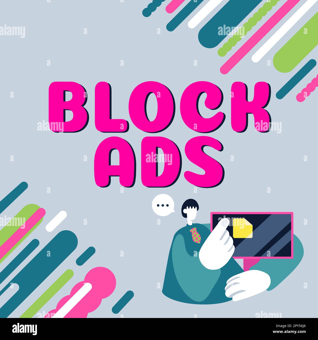 Inspiration showing sign Block Ads. Conceptual photo program that will ...